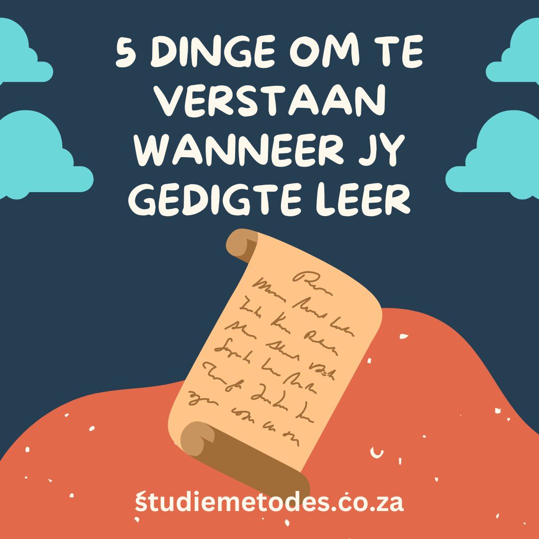 5 Dinge wat jy moet VERSTAAN wanneer jy gedigte leer - Studiemetodes
