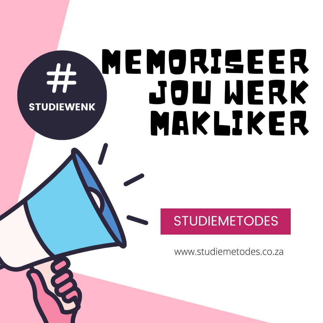 Wenke om beter te memoriseer - Studiemetodes